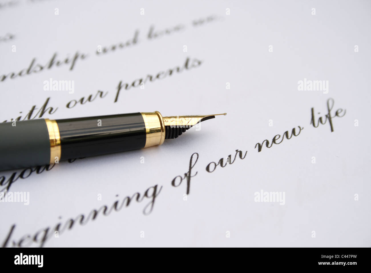 Love letter and fountain pen Stock Photo - Alamy