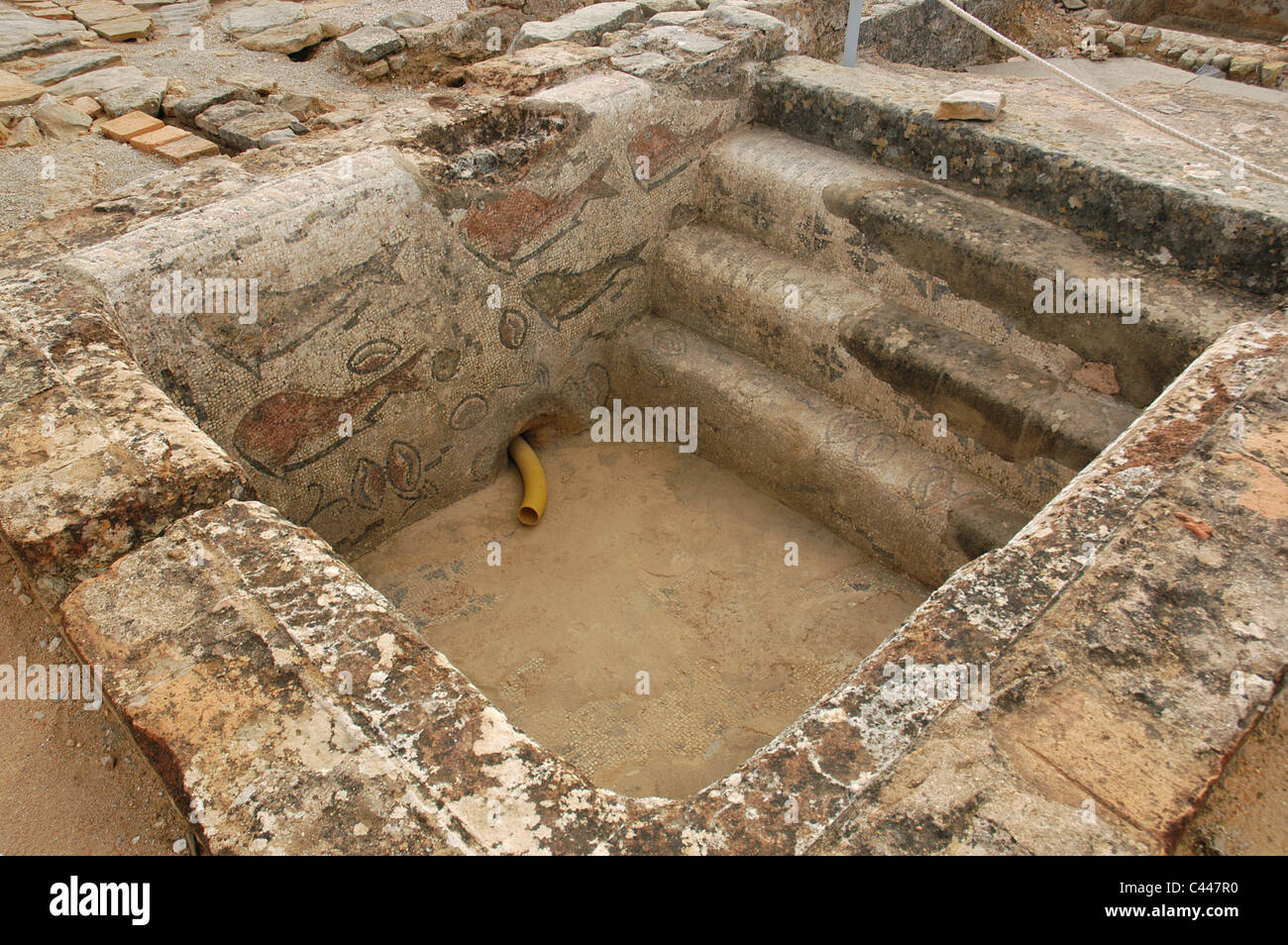 Ruins of Milreu. Roman Villa (1st - 4th century A.D.). Roman baths ...