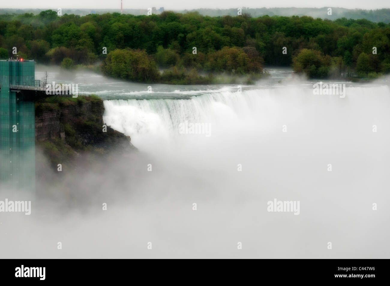 Prospect Point and the observation tower at the American Falls, Niagara ...