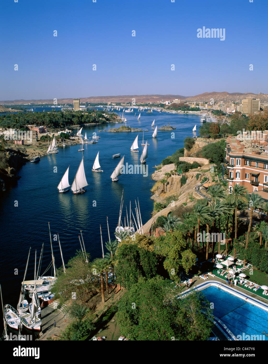 Aswan, Egypt, Africa, Feluccas, Holiday, Landmark, Nile river, Old ...