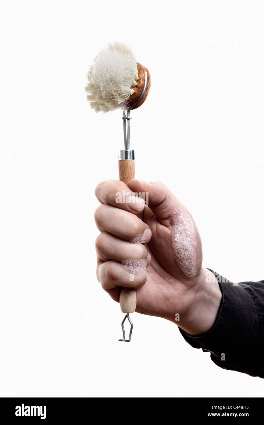 Man clean hand wet Cut Out Stock Images & Pictures - Alamy