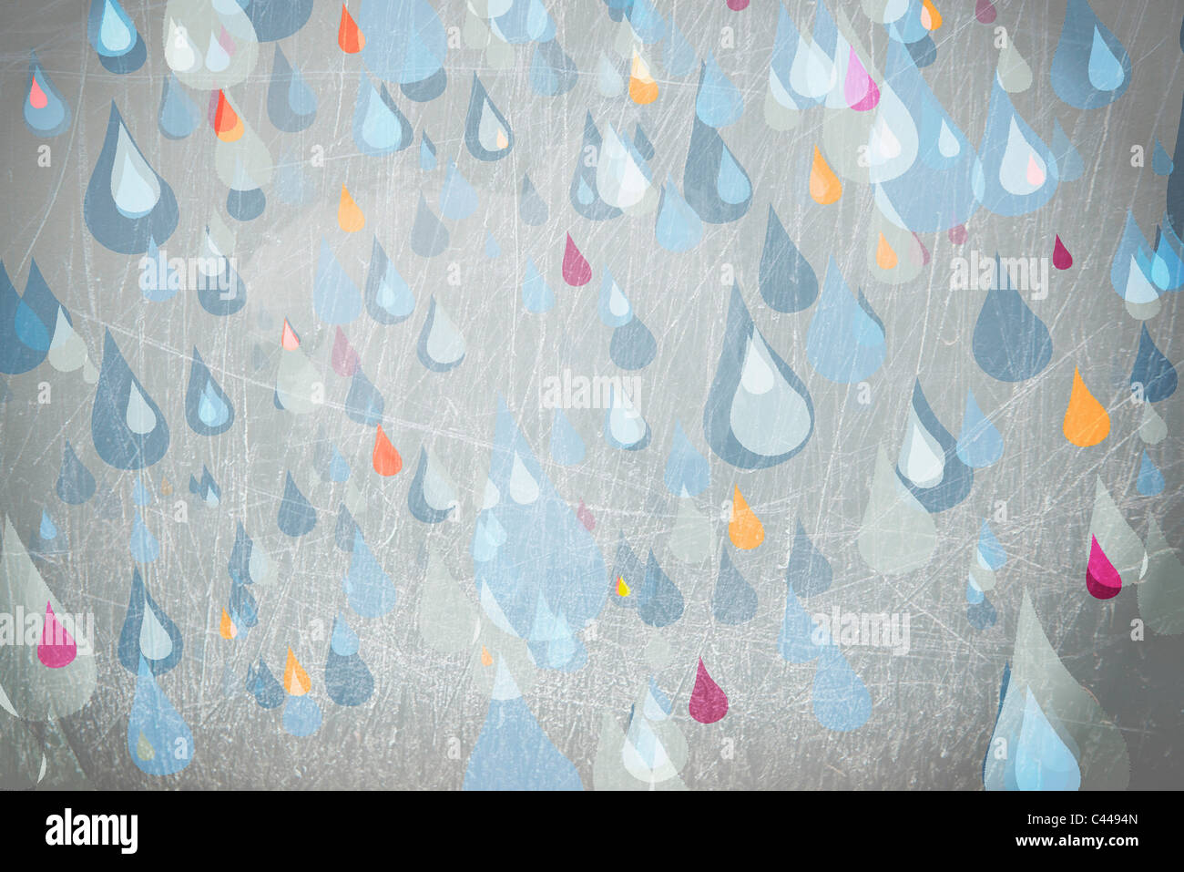 Rain drops falling Stock Photo - Alamy