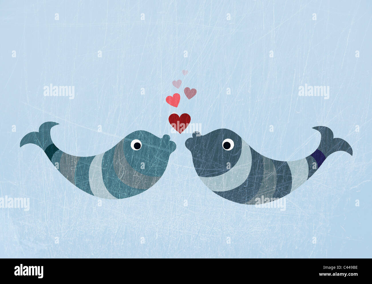 Two fish kissing Stock Photo - Alamy