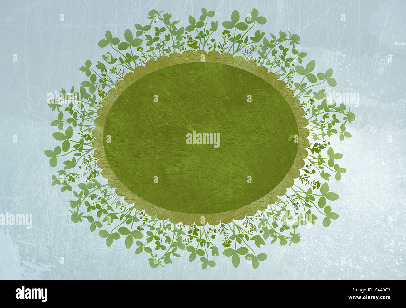 Grass growing on an oval Stock Photo - Alamy