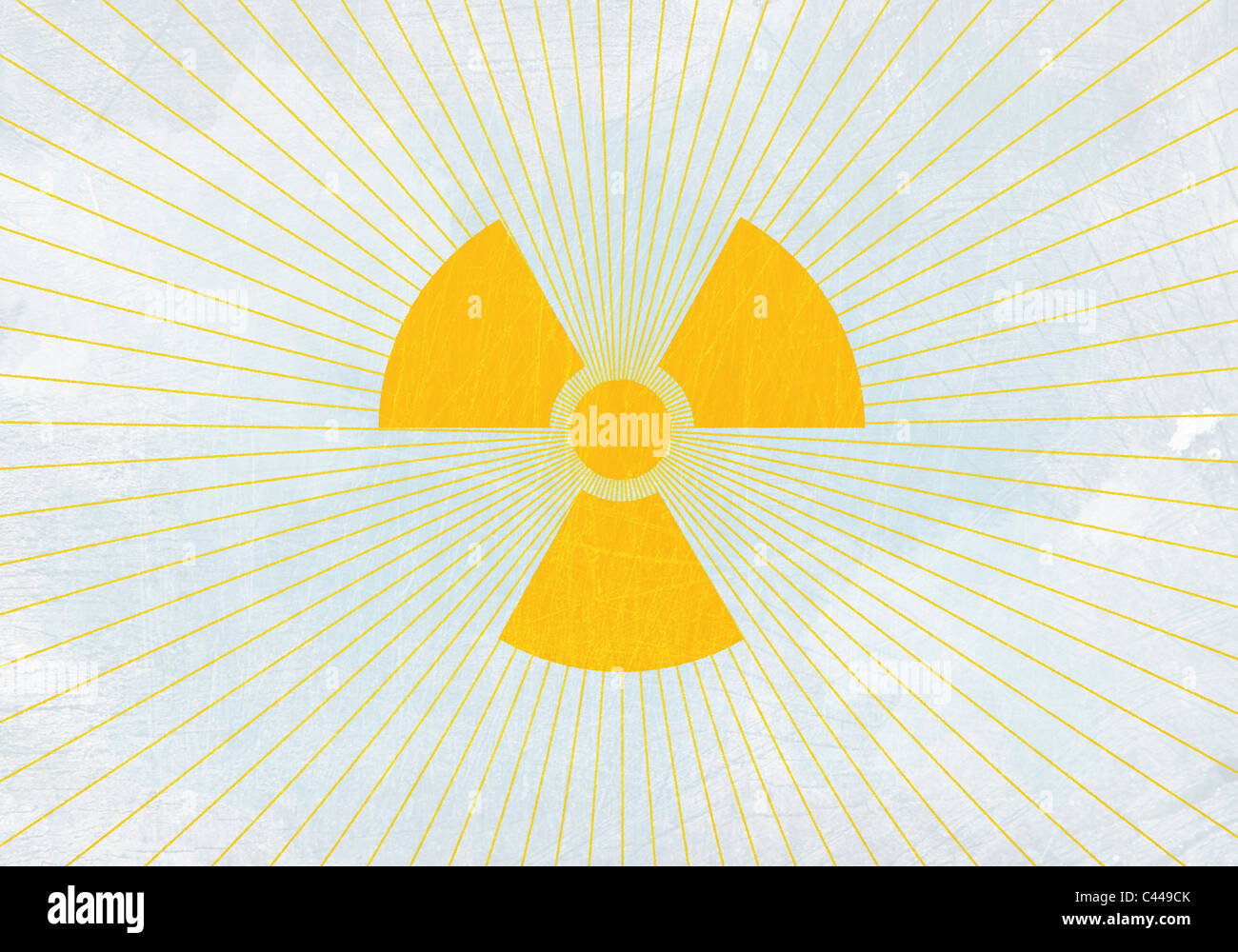 The sun and a radioactive symbol Stock Photo - Alamy
