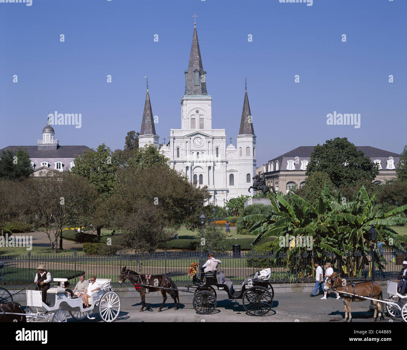 America, Carriage, Cathedral, Holiday, Horse, Jackson square, Landmark ...