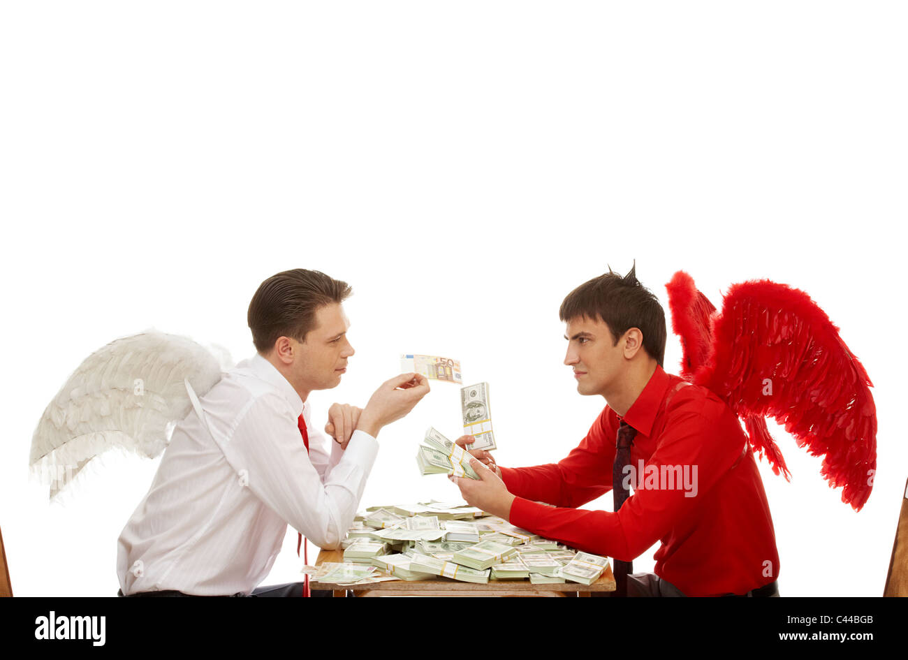 Angel and devil together hi-res stock photography and images - Alamy