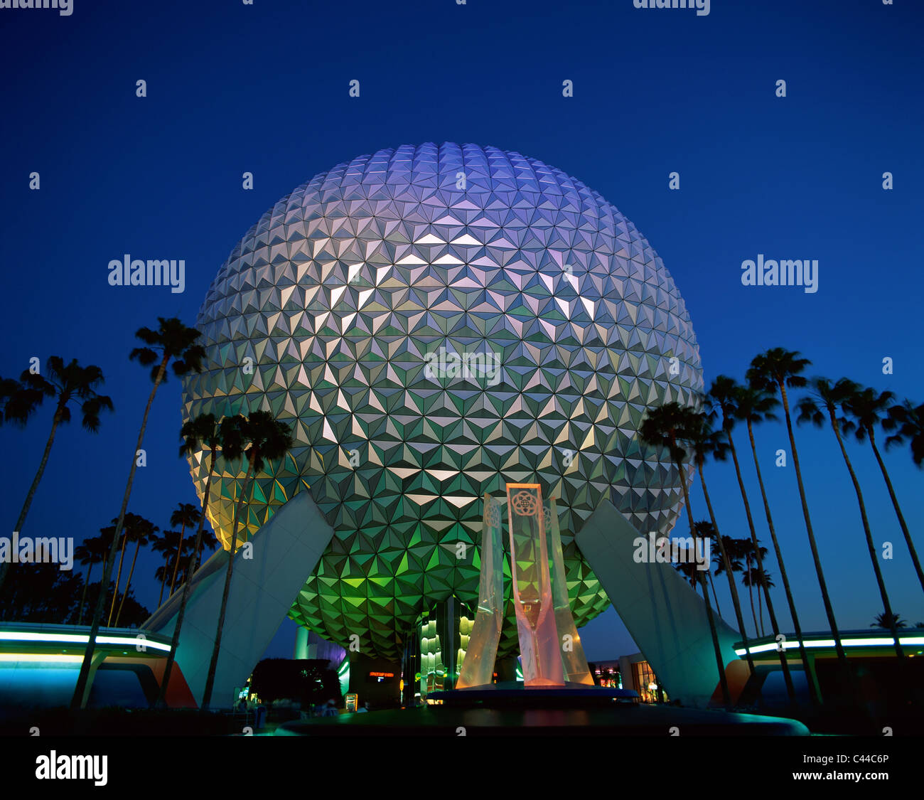 America, Centre, Earth, Epcot, Florida, Holiday, Landmark, Night ...