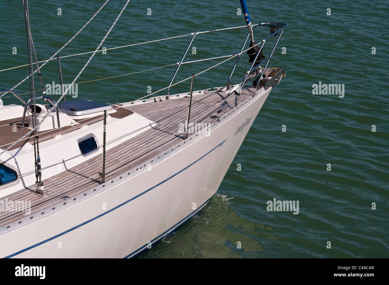 Bow of a Luxury Sailing Yacht Stock Photo - Alamy