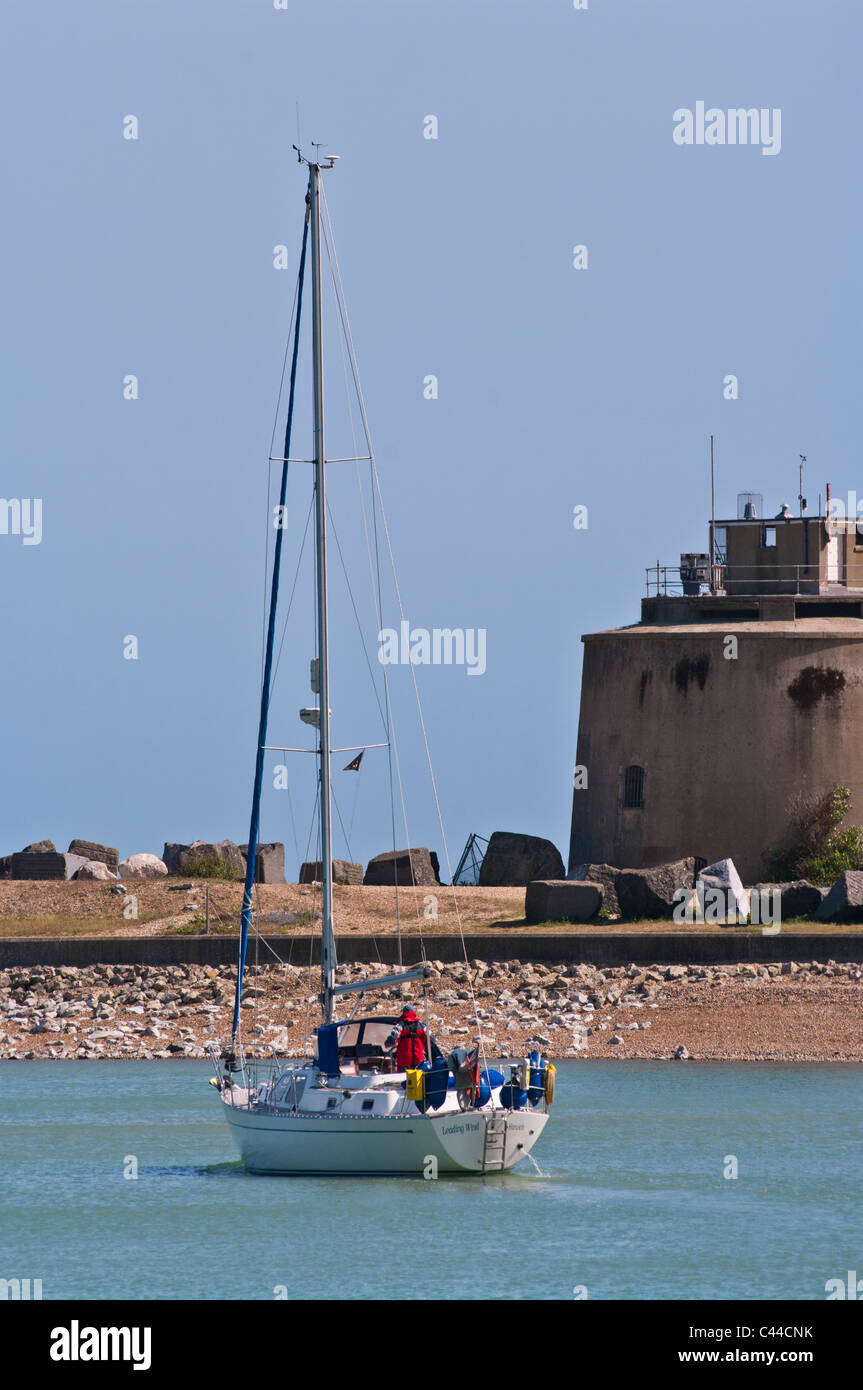 rear stern view of Luxury Sailing Yacht With Crew Stock Photo - Alamy