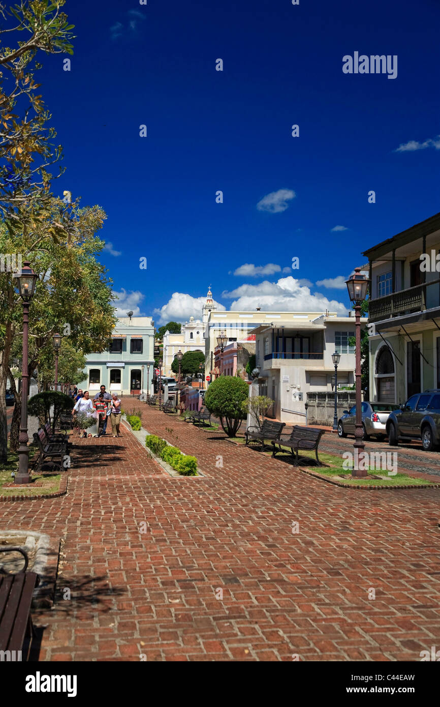 Usa, Caribbean, Puerto Rico, West Coast, St German, Plaza Santo Domingo ...