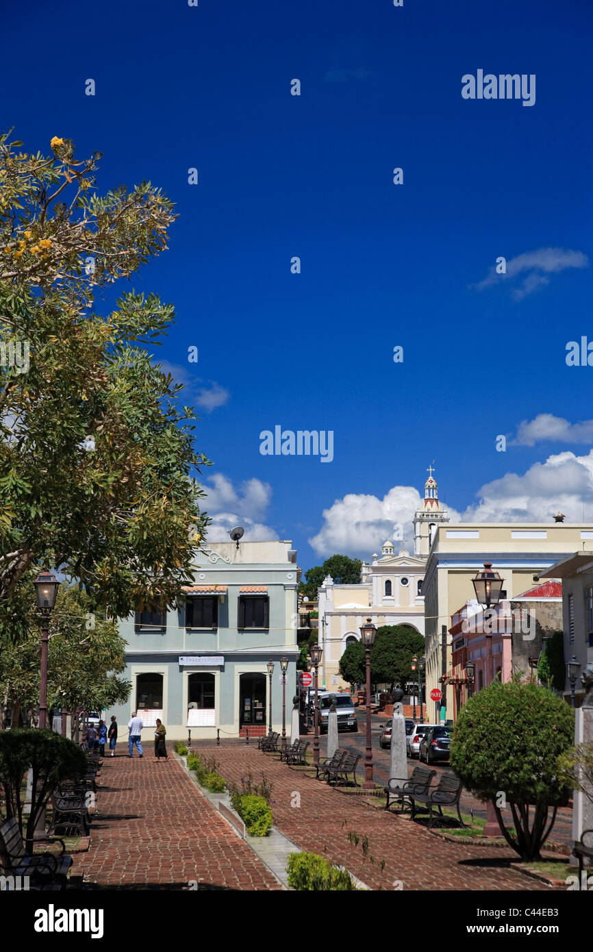 Usa, Caribbean, Puerto Rico, West Coast, St German, Plaza Santo Domingo ...