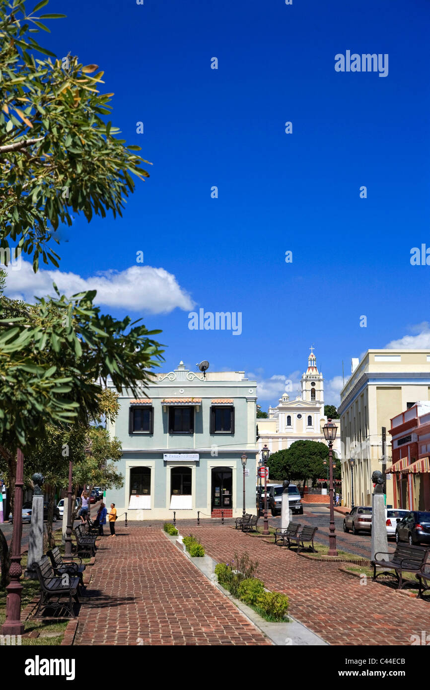 Usa, Caribbean, Puerto Rico, West Coast, St German, Plaza Santo Domingo ...