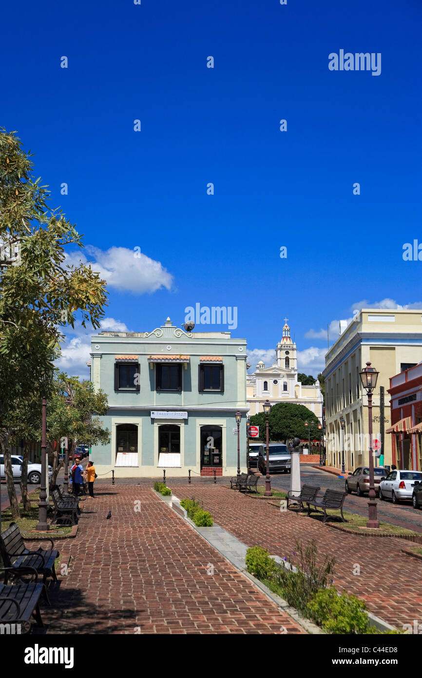 Usa, Caribbean, Puerto Rico, West Coast, St German, Plaza Santo Domingo ...