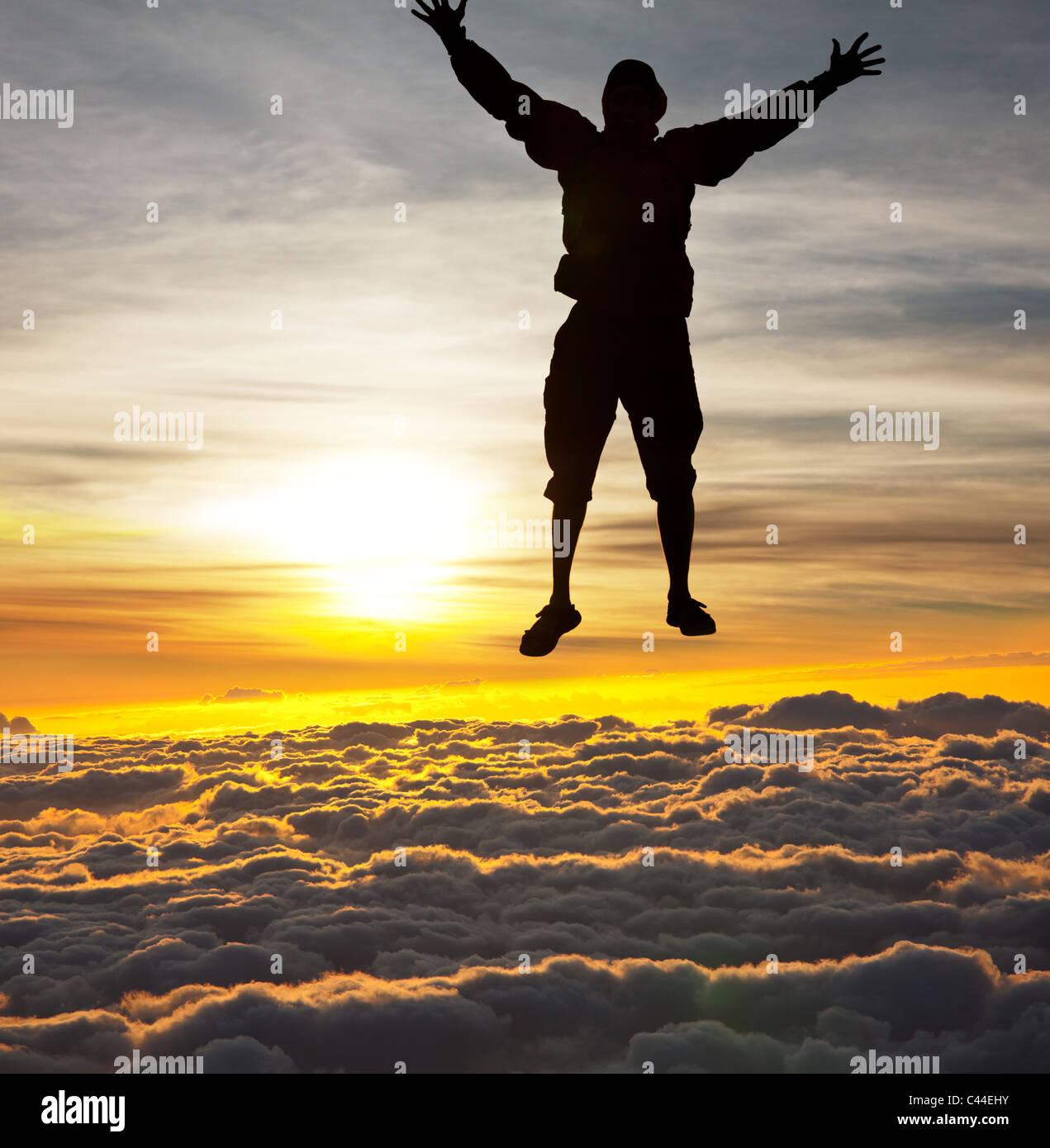 Jumping boy on Haleakala summit,Maui,Hawaii Stock Photo - Alamy