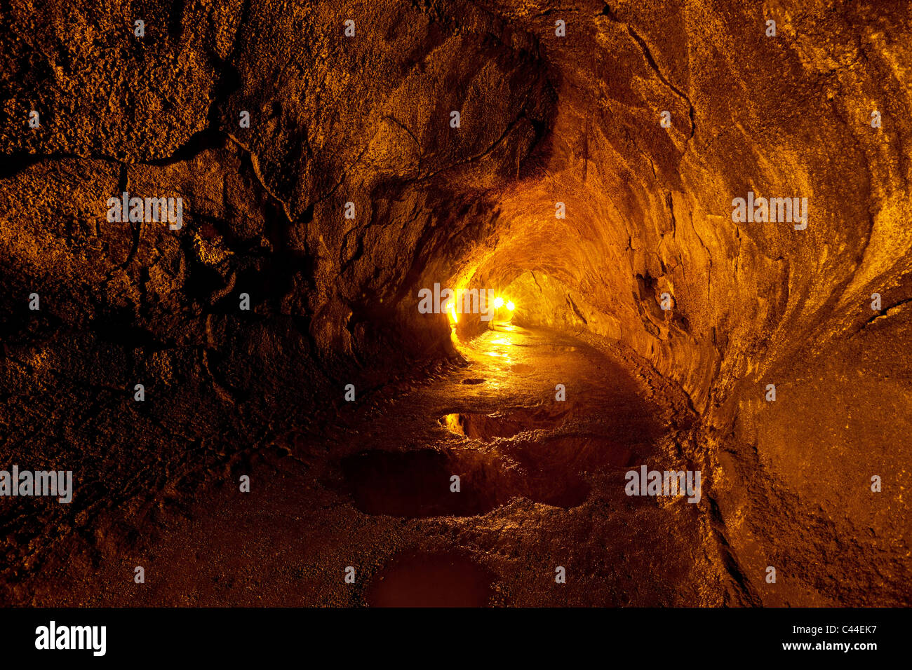 lava tube in Volcanoes National Park, Hawaii Stock Photo - Alamy