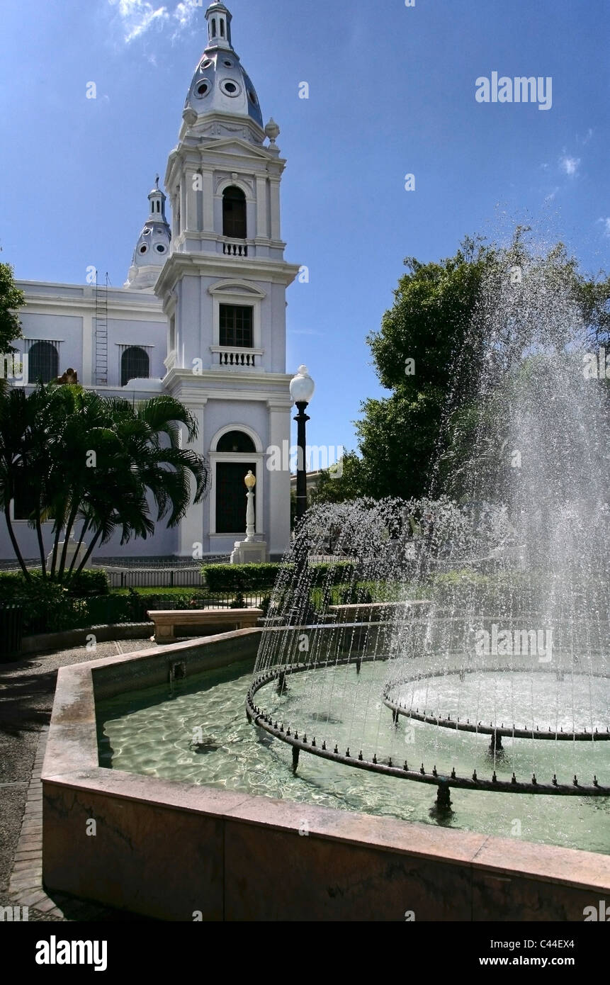 Ponce Cathedral or Cathedral of Our Lady of Guadalupe in downtown Ponce ...