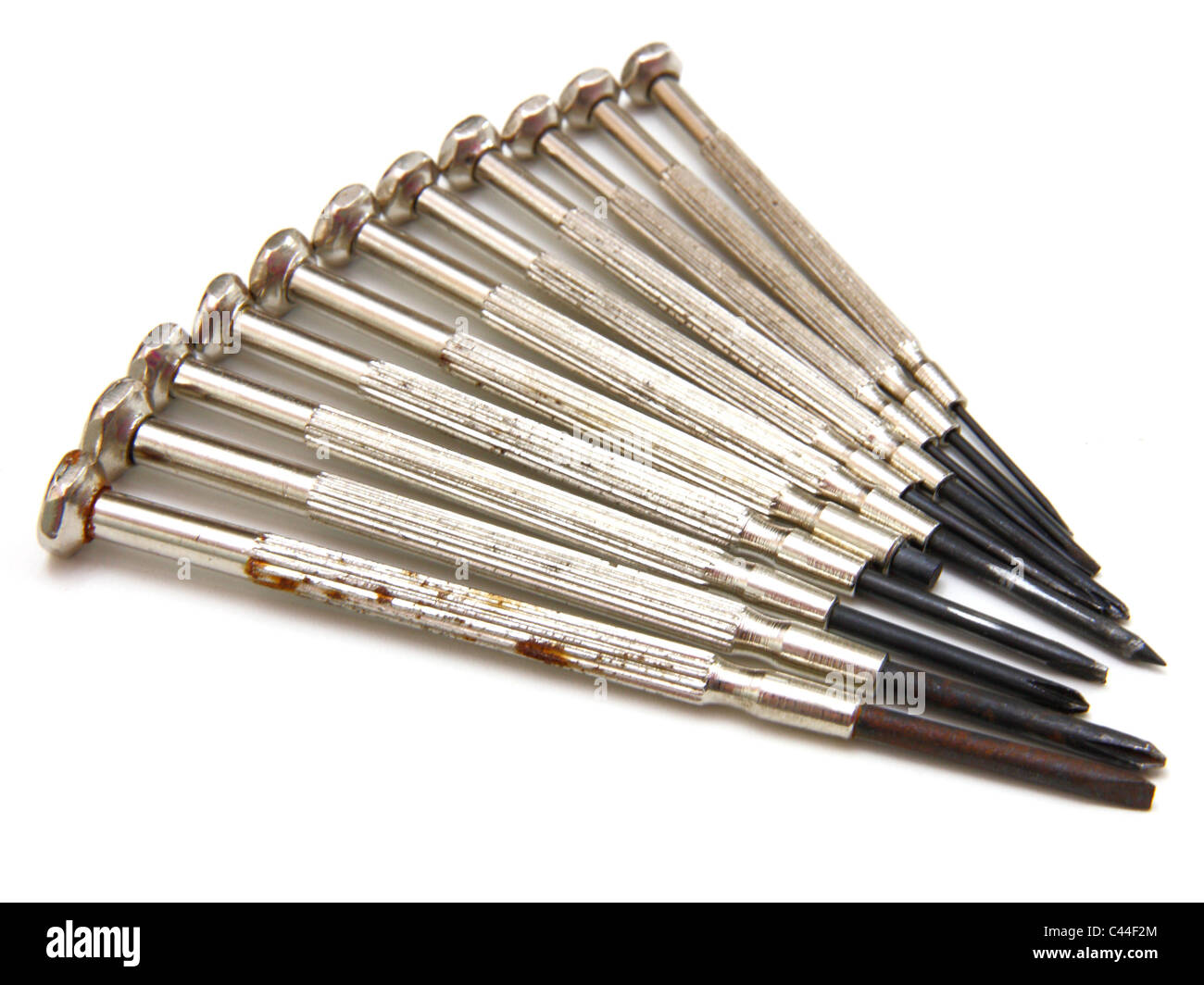 several screwdrivers on the white background Stock Photo - Alamy