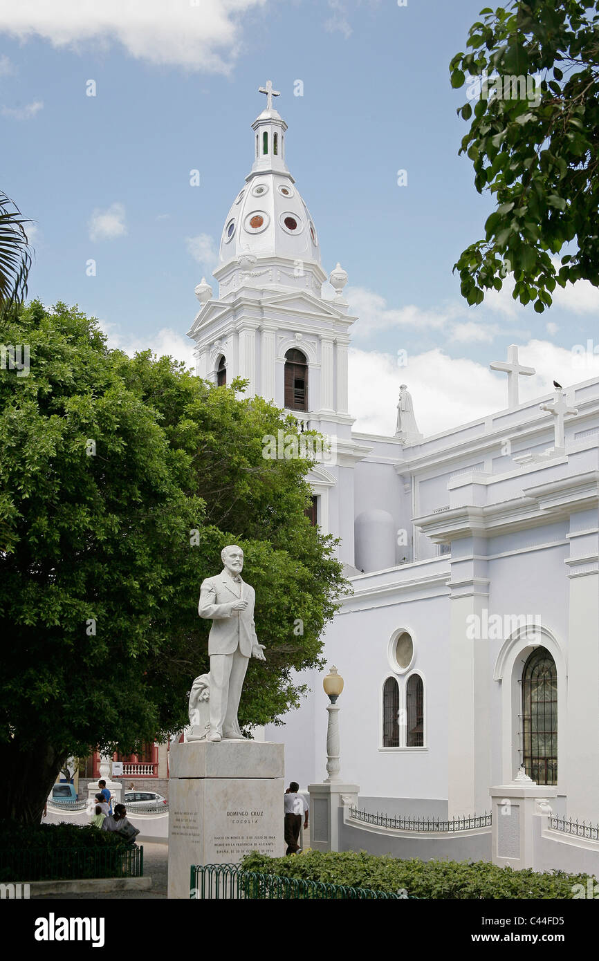 Ponce Cathedral or Cathedral of Our Lady of Guadalupe in downtown Ponce ...