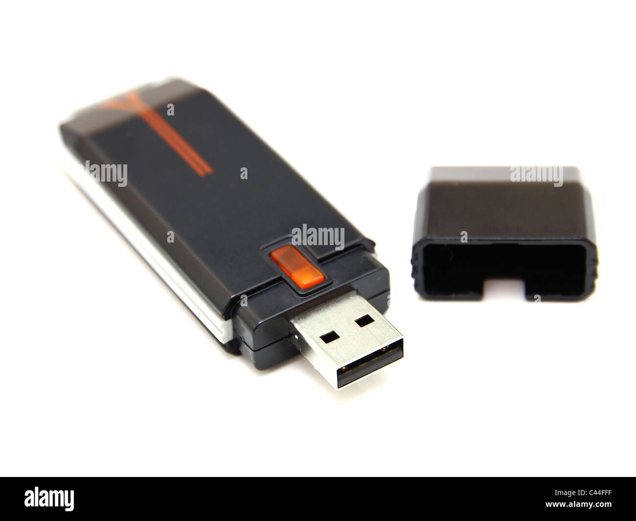 Wireless ADSL Modem Router on a white background isolated Stock Photo ...