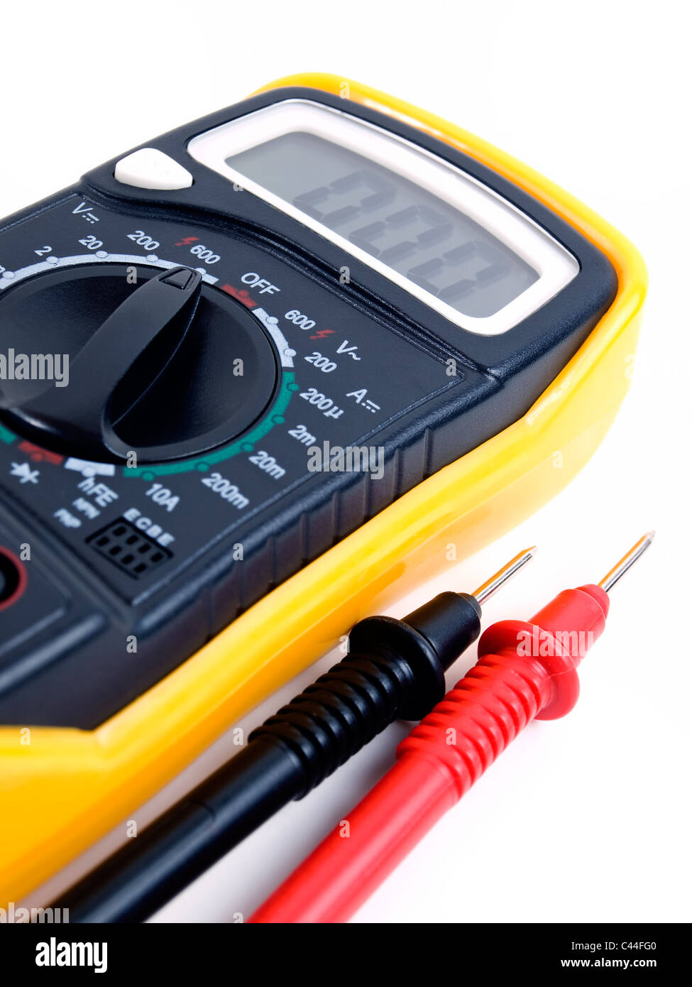 Modern digital multimeter on a white background Stock Photo - Alamy