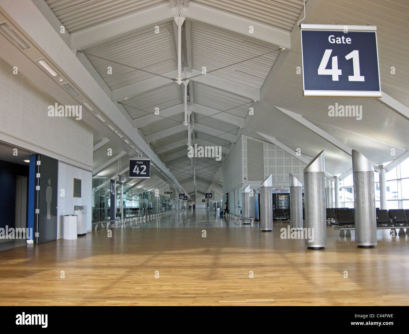 Gates inside the international pier, Birmingham Airport, Birmingham ...