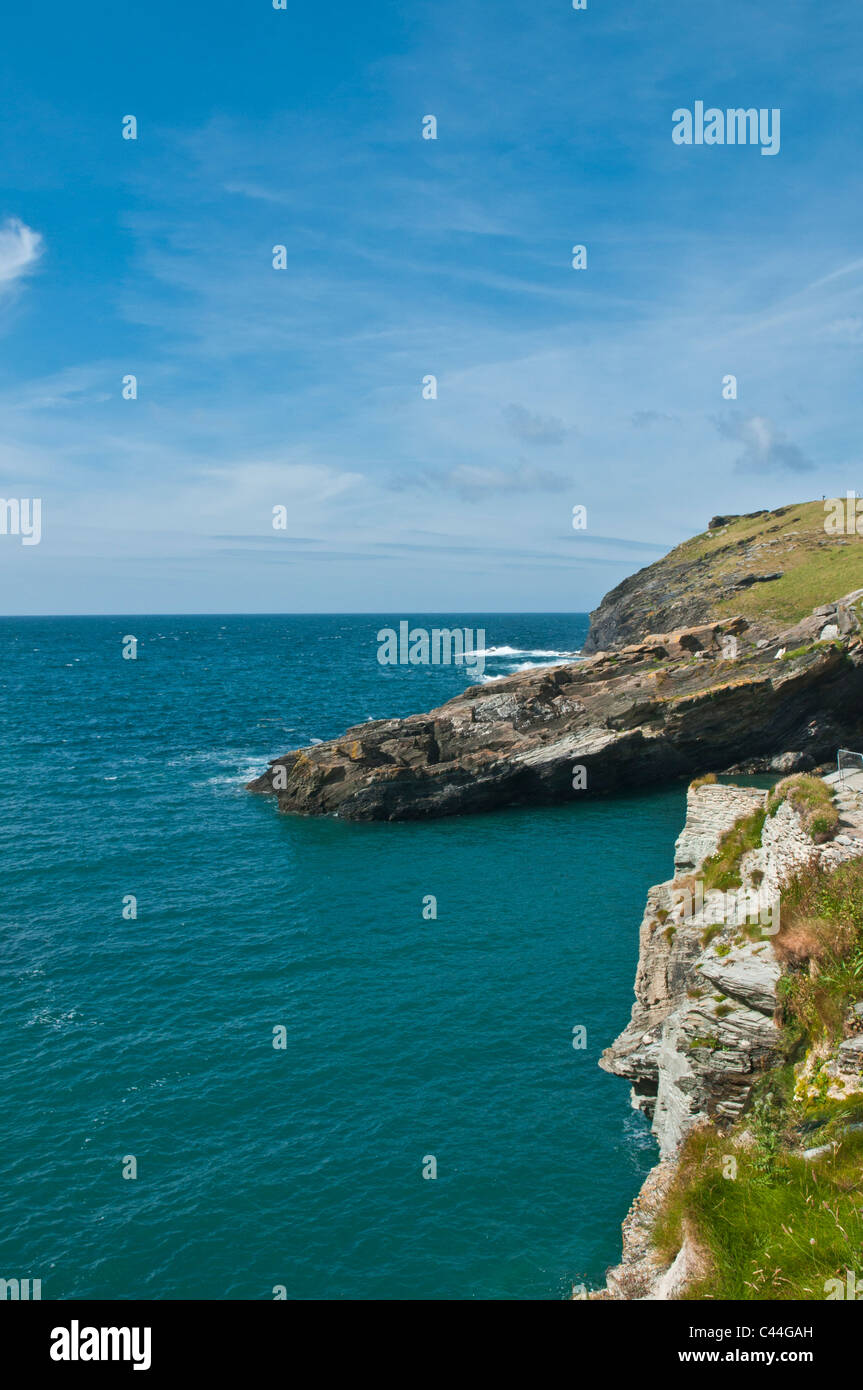 Rocks & Atlantic Ocean Tintagel Cornwall England Stock Photo - Alamy