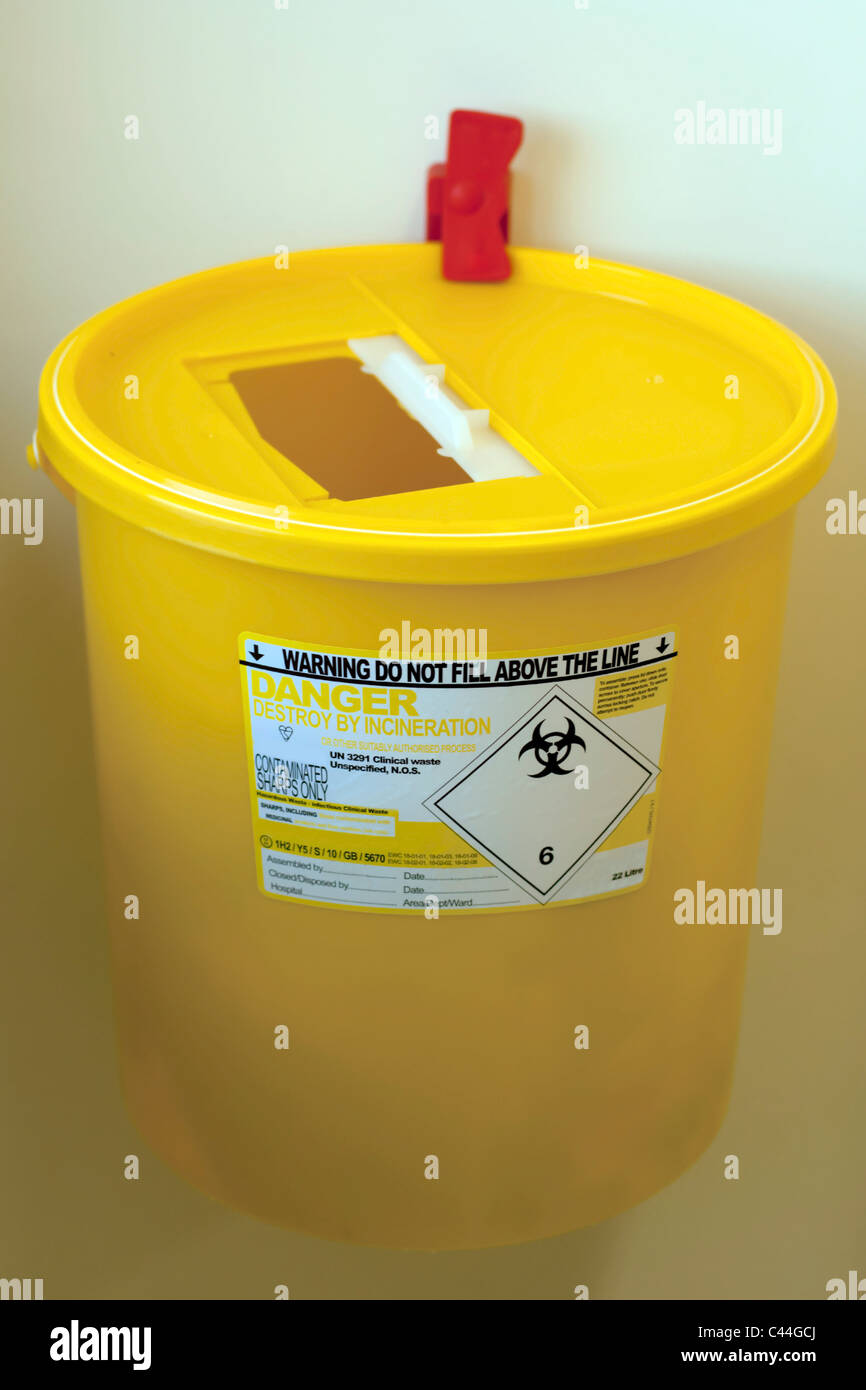 Biohazard bin yellow hi-res stock photography and images - Alamy