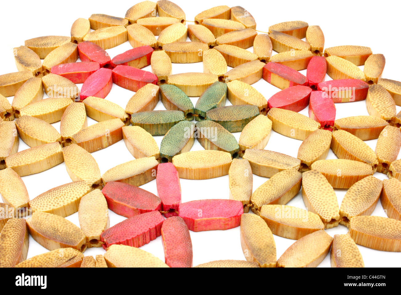 Wooden support for hot objects on kitchen on a white background Stock ...