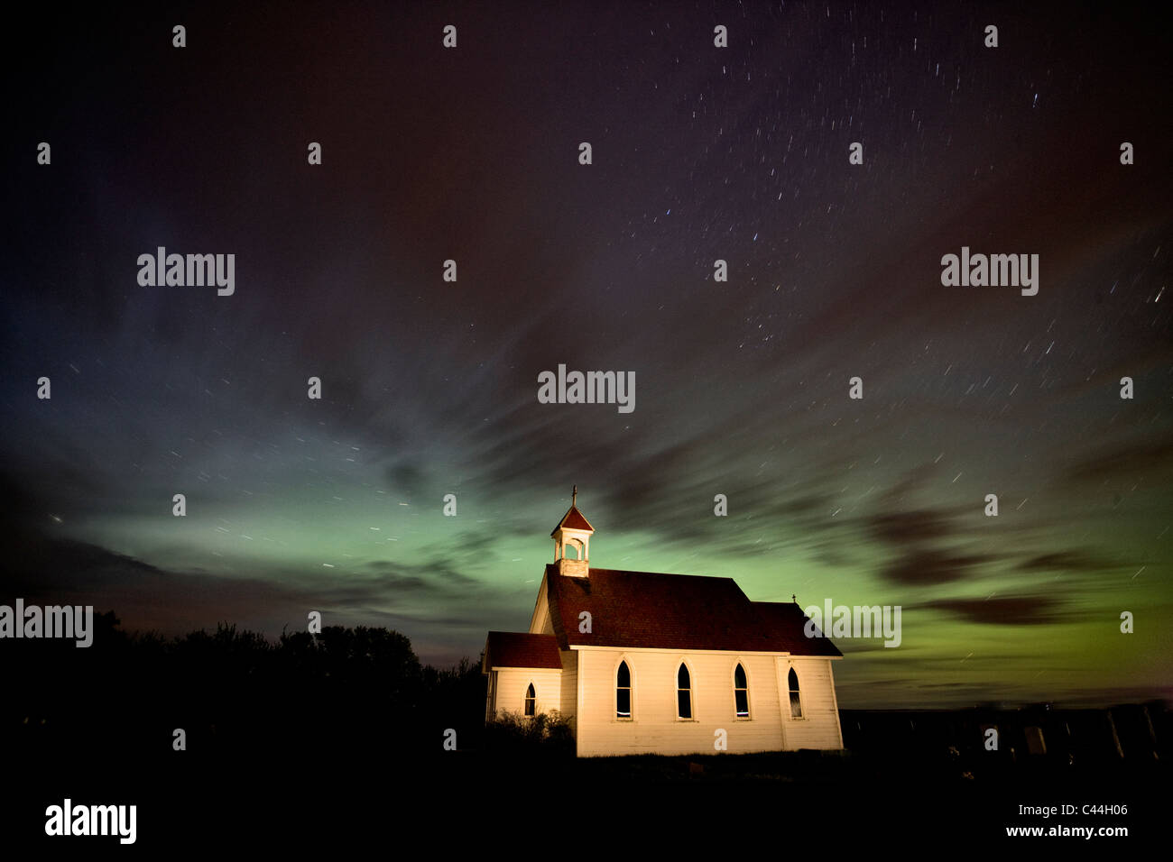 Country church night hi-res stock photography and images - Alamy