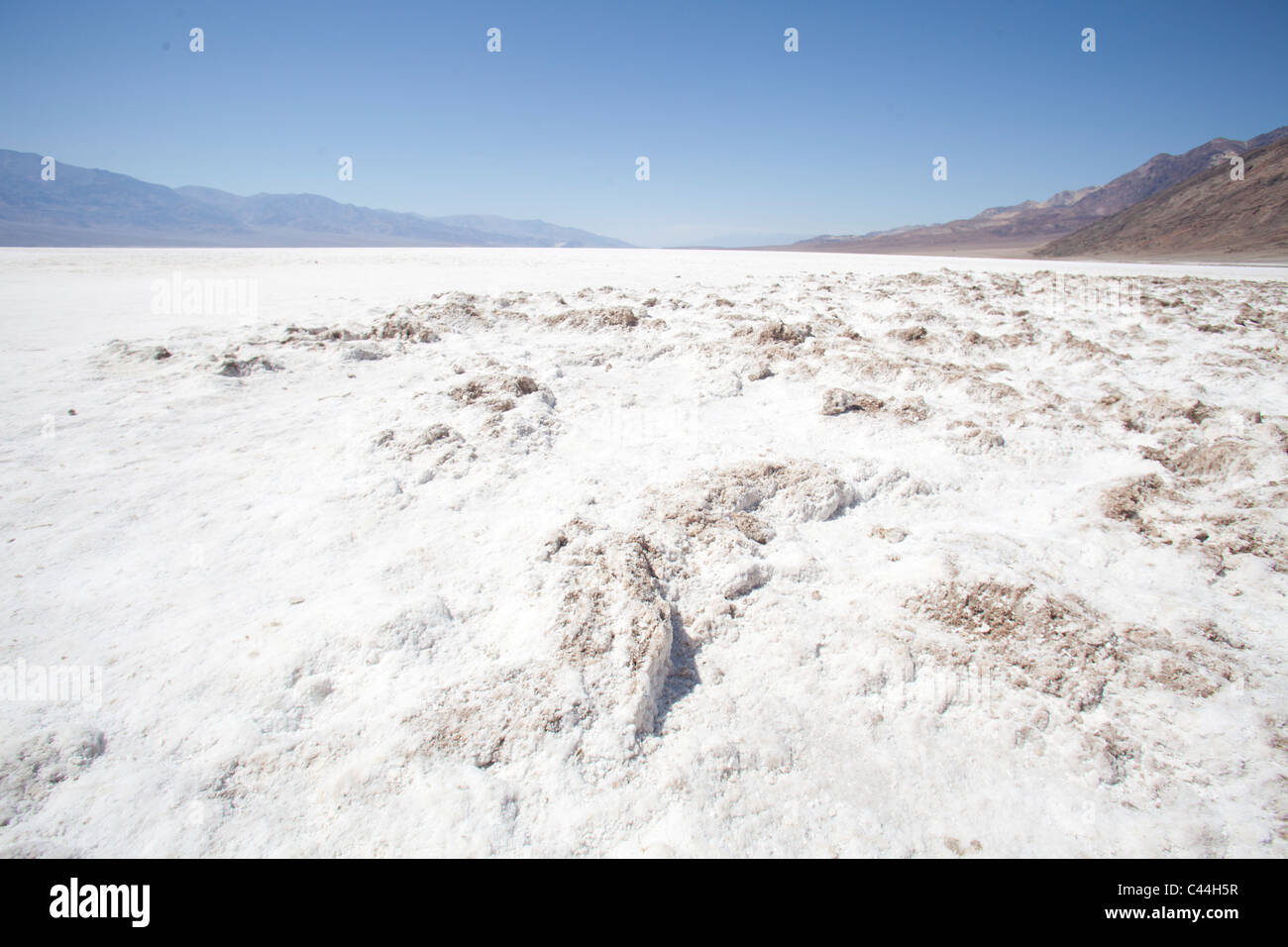 Badwater Basin, Death Valley, California, USA. The endorheic basin is ...