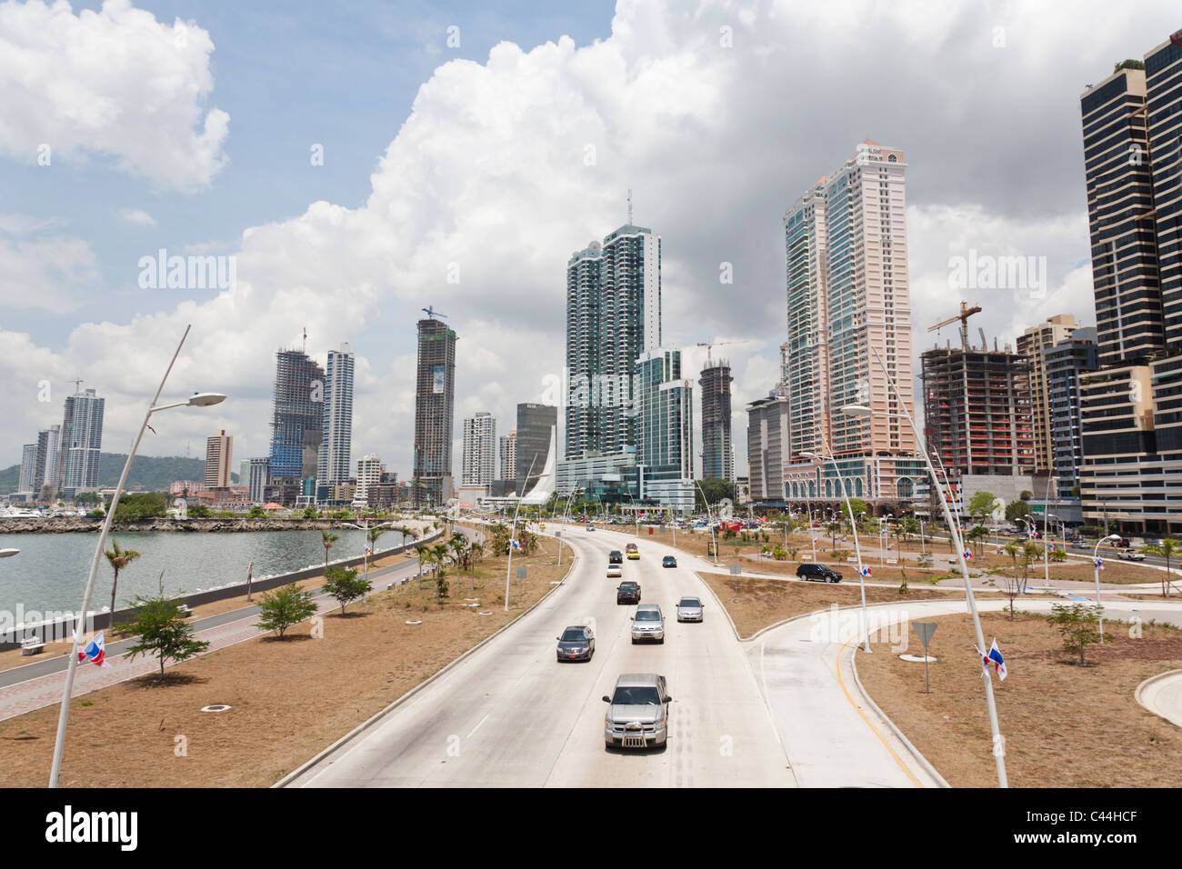 Downtown Panama City along Avenida Balboa, Panama Stock Photo - Alamy