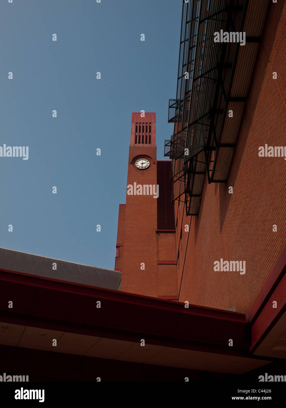 British Library clock tower Stock Photo - Alamy