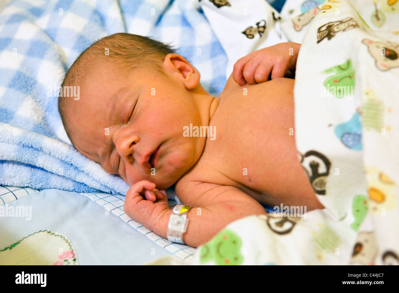 Two Day Old Baby Boy Sleeping Stock Photo - Alamy