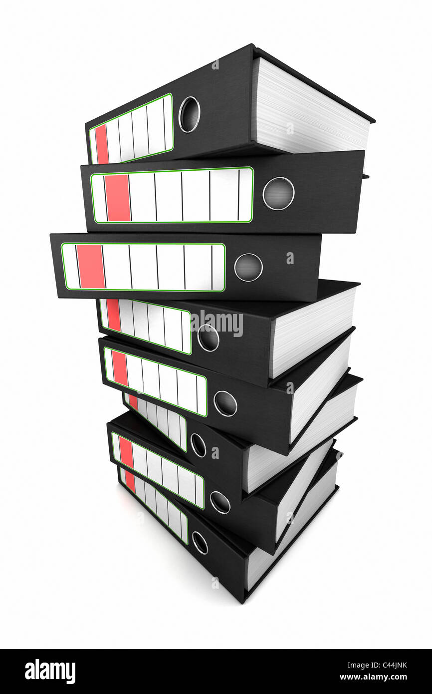 Stacked ring binders Stock Photo - Alamy