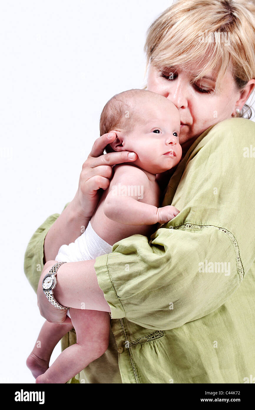 happy mum with her cute baby Stock Photo - Alamy
