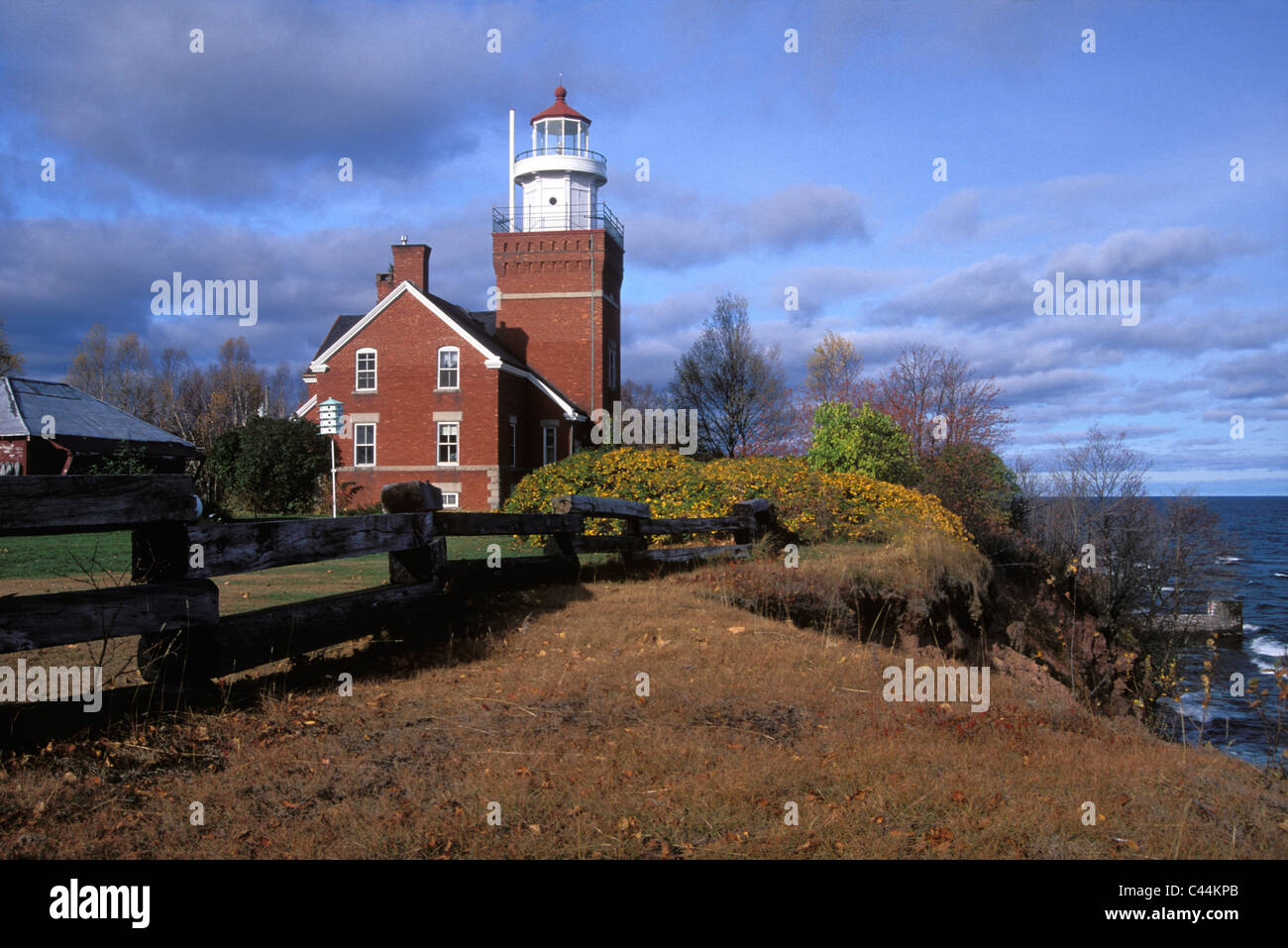 Big Bay Point Lighthouse in Marquette County, Michigan Stock Photo - Alamy