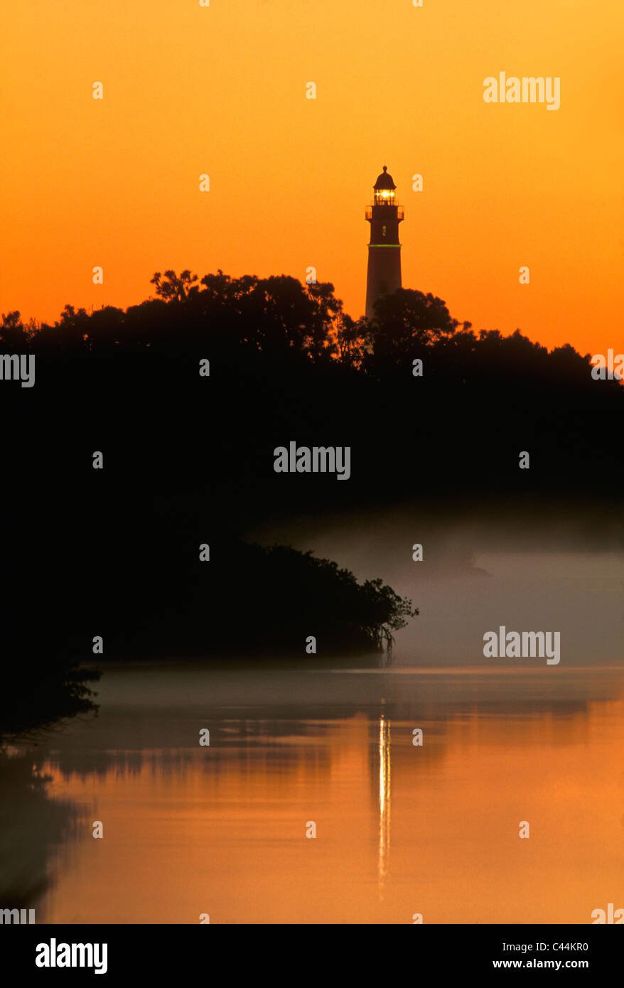 Ponce de Leon Inlet Lighthouse at Sunrise from the Intercoastal ...