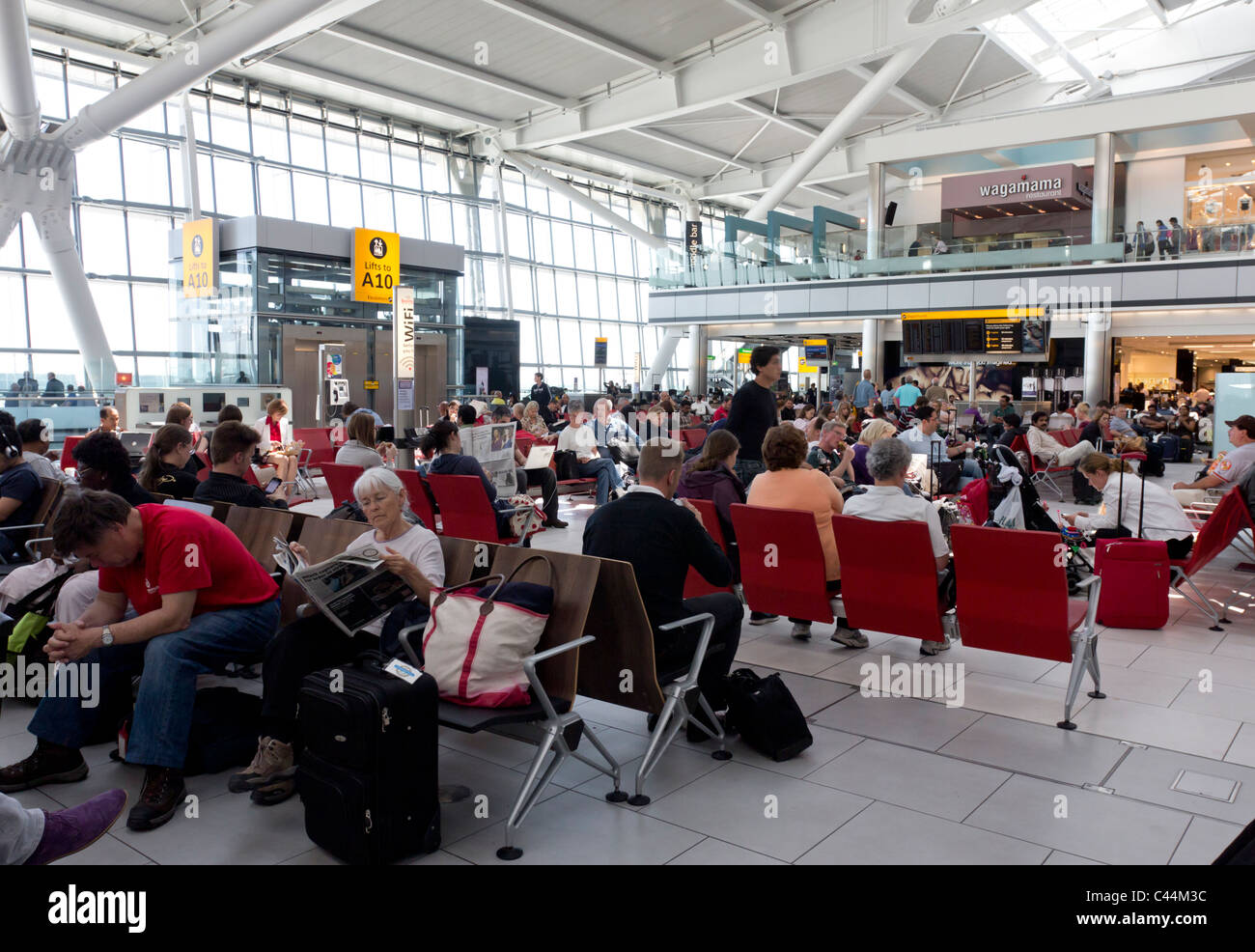 Departure Hall - Terminal 5 - Heathrow Airport - London Stock Photo - Alamy