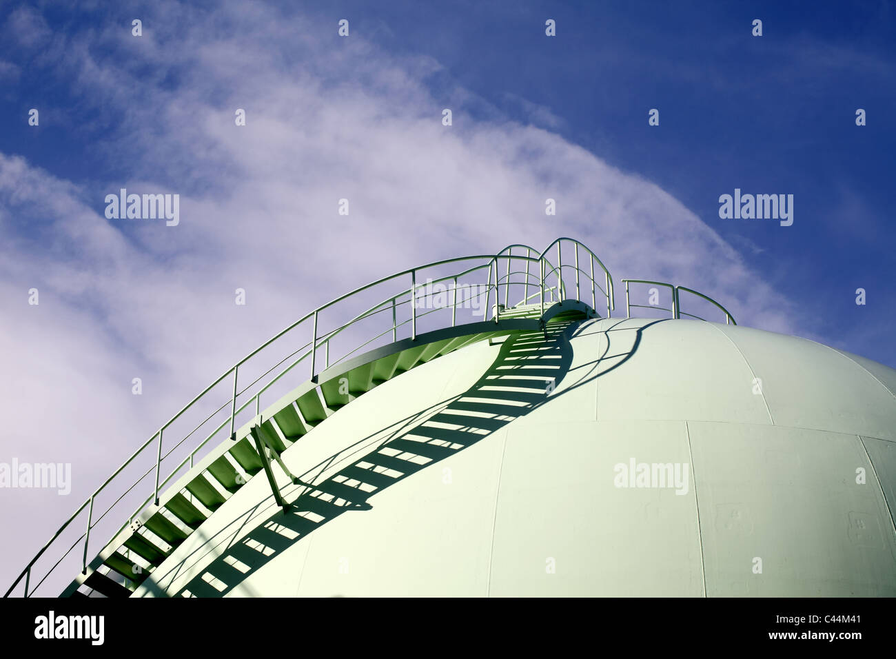 Gas tank in a chemical plant Stock Photo - Alamy