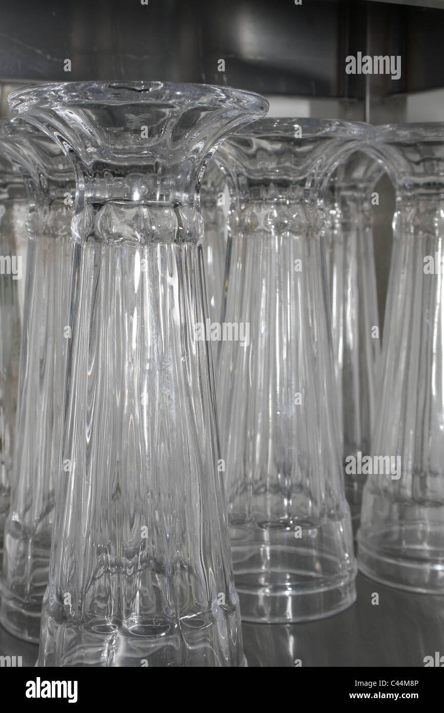 image of empty upside down sundae glasses Stock Photo - Alamy