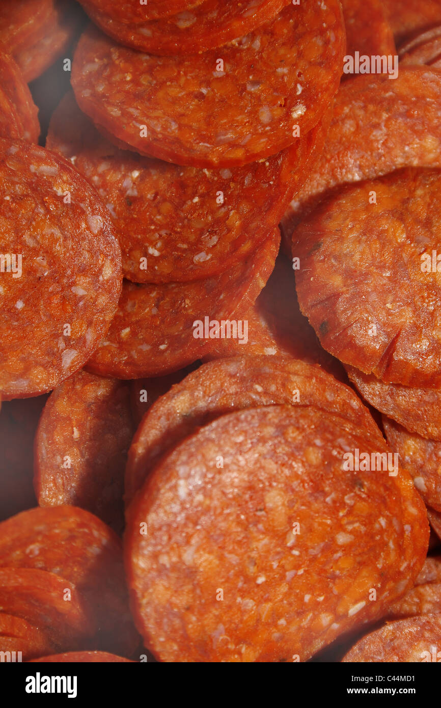 Pepperoni Slices Stock Photos & Pepperoni Slices Stock Images - Alamy