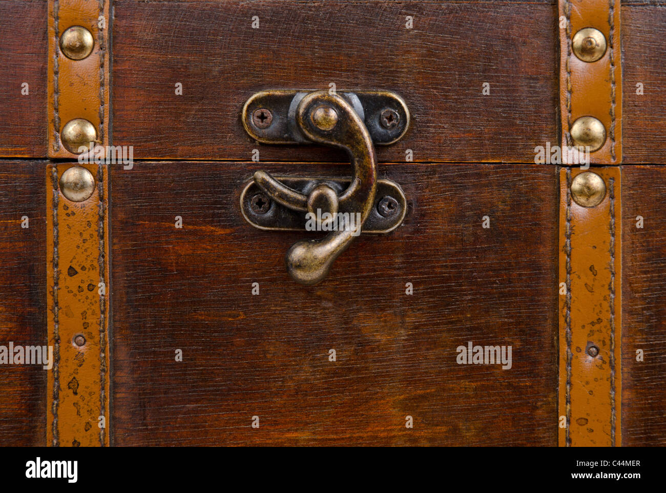 Old coffer with metallic lock Stock Photo - Alamy