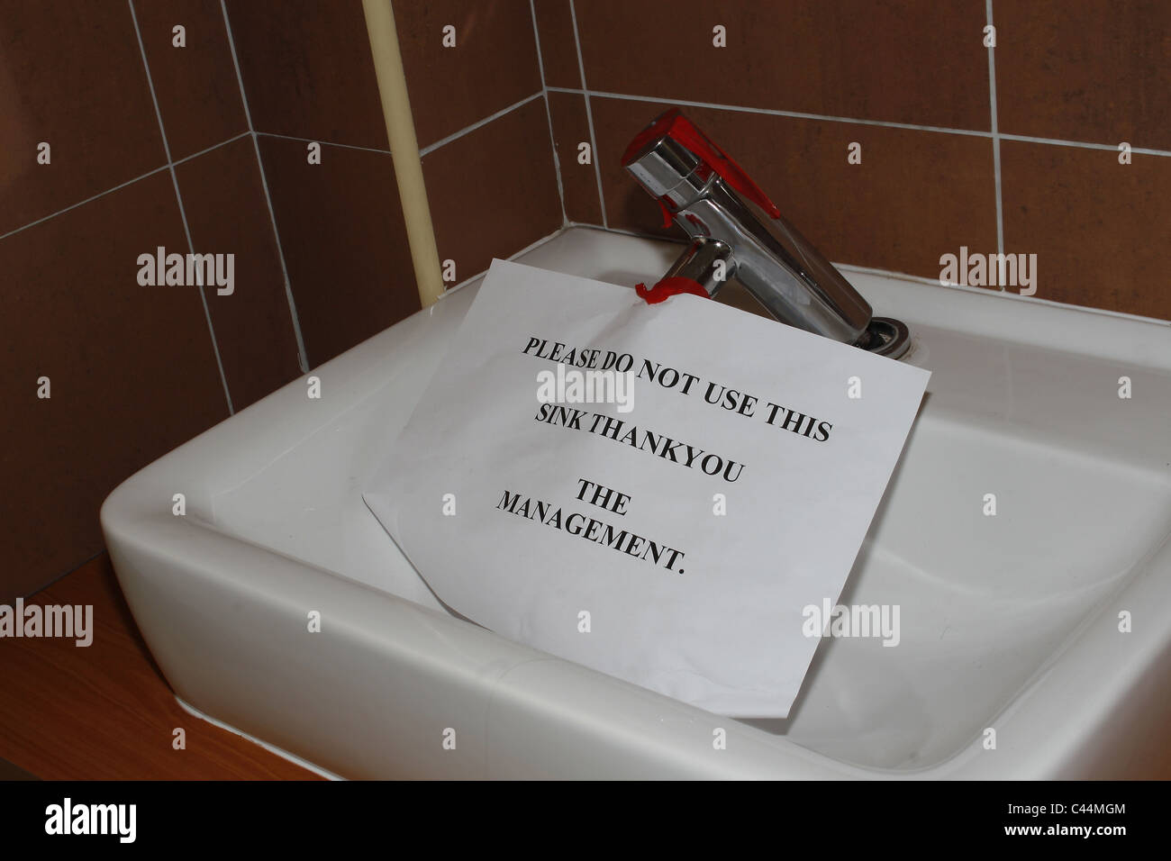 Do Not Use Sink Sign