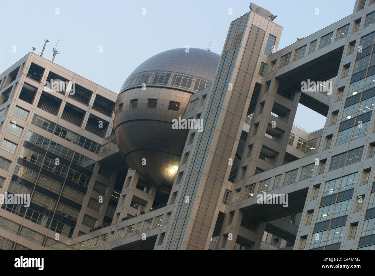 Fuji Television headquarters building in Odaiba, Tokyo Bay, Japan Stock ...
