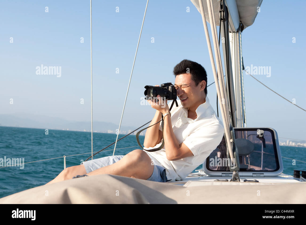 Shooting Pictures While Boating Stock Photo - Alamy