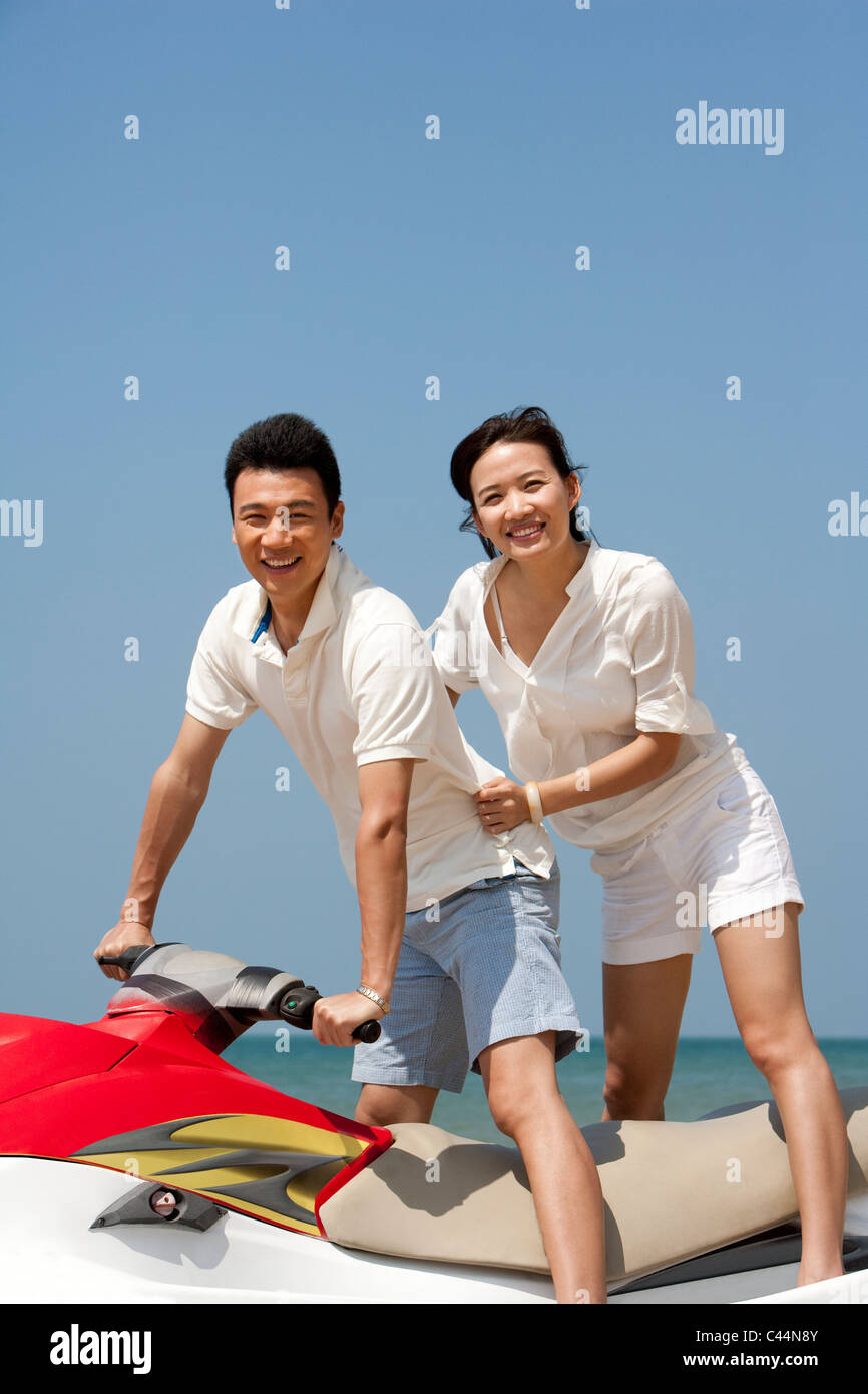 Two people riding jet hi-res stock photography and images - Alamy