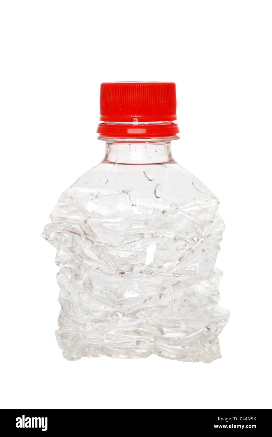 Squashed plastic bottle Stock Photo - Alamy