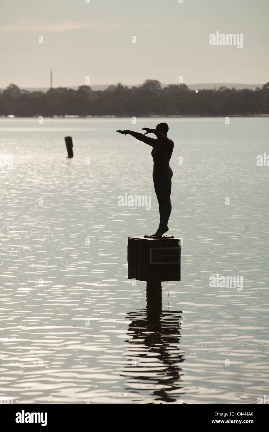 Eliza sculpture commemorating the Crawley Bath. Perth, Western ...