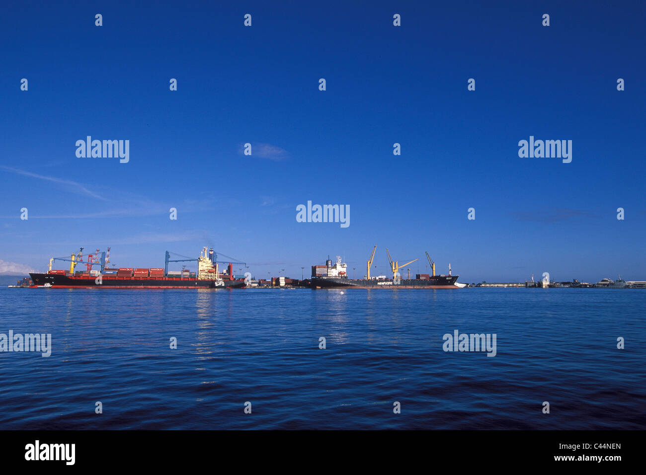 French Polynesia, Tahiti, Pacific, Society Islands, Papeete, harbour ...